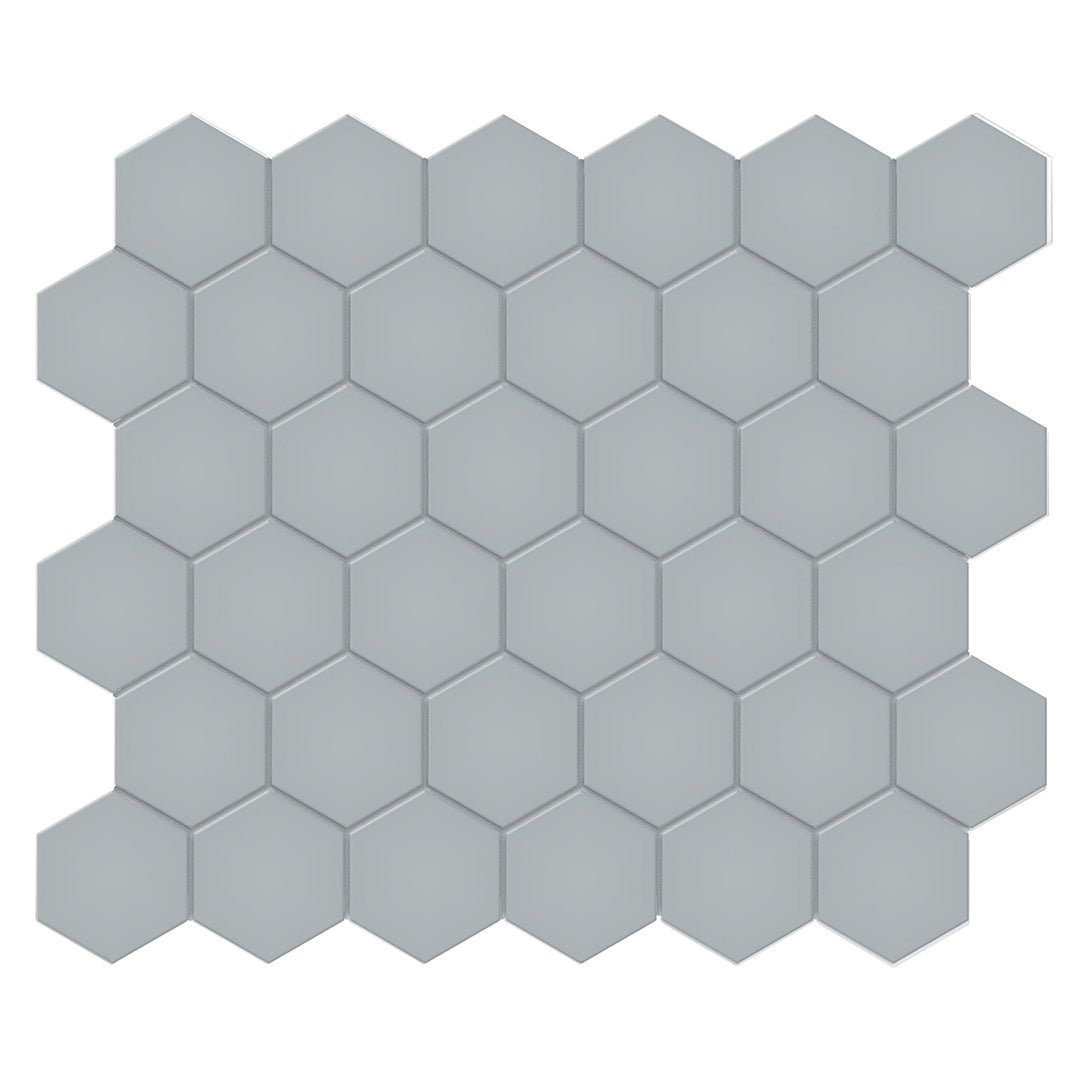 Soho Cloud Blue, 2" Hexagon | Ceramic Backsplash & Floor Tile