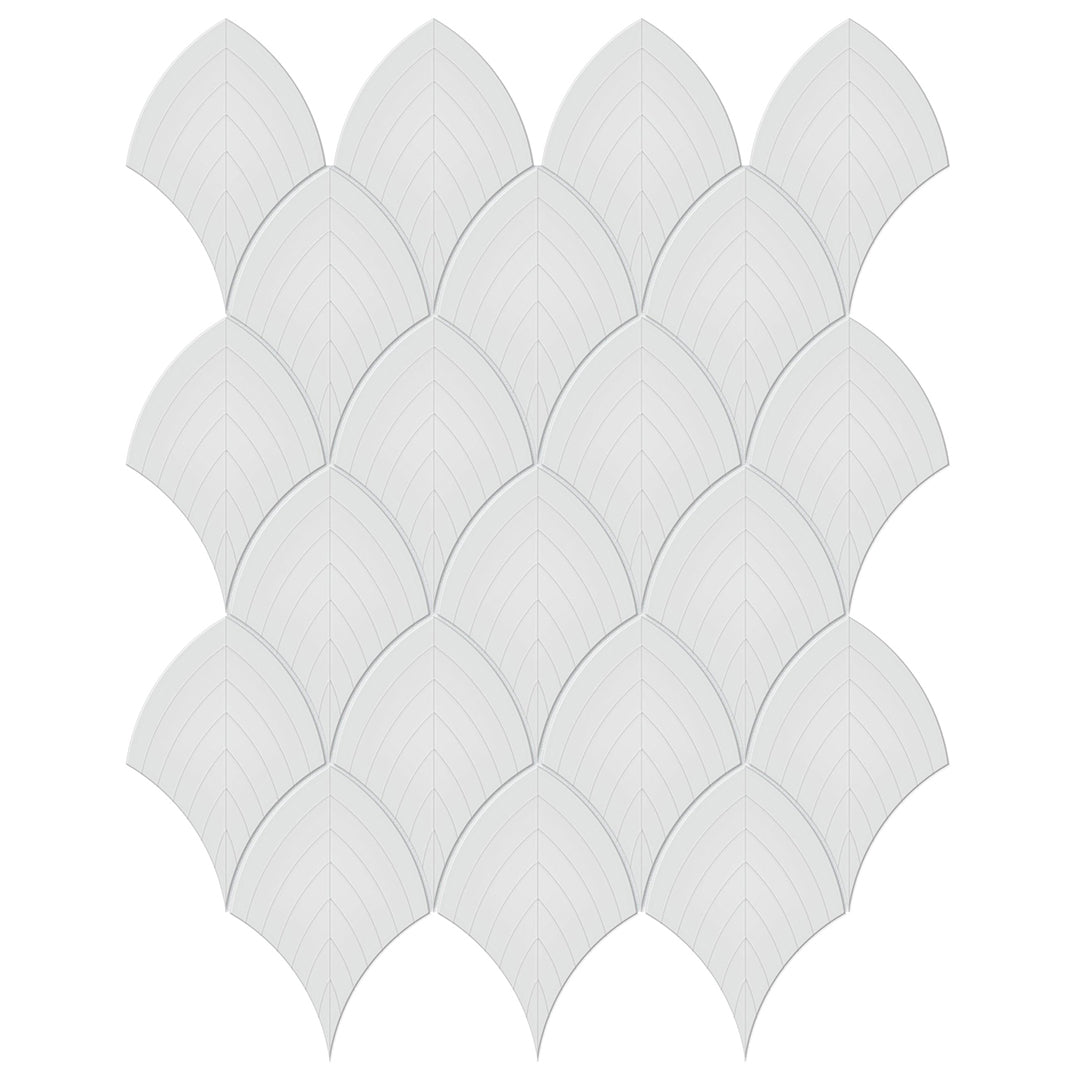 Soho Gallery Grey, Scallop | Ceramic Bathroom & Kitchen Tile by Tesoro