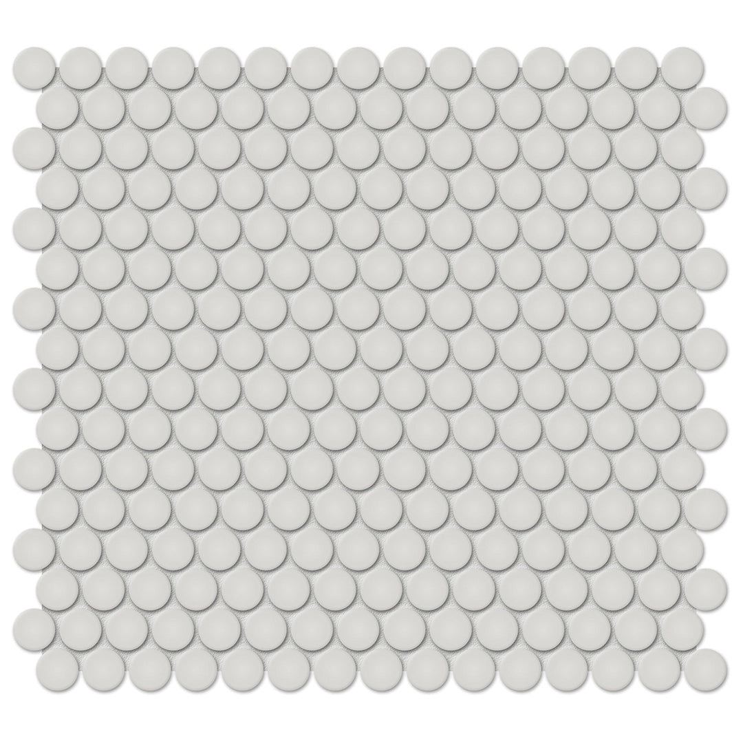 Soho Halo Grey Matte, Penny Round | Ceramic Kitchen & Bathroom Tile