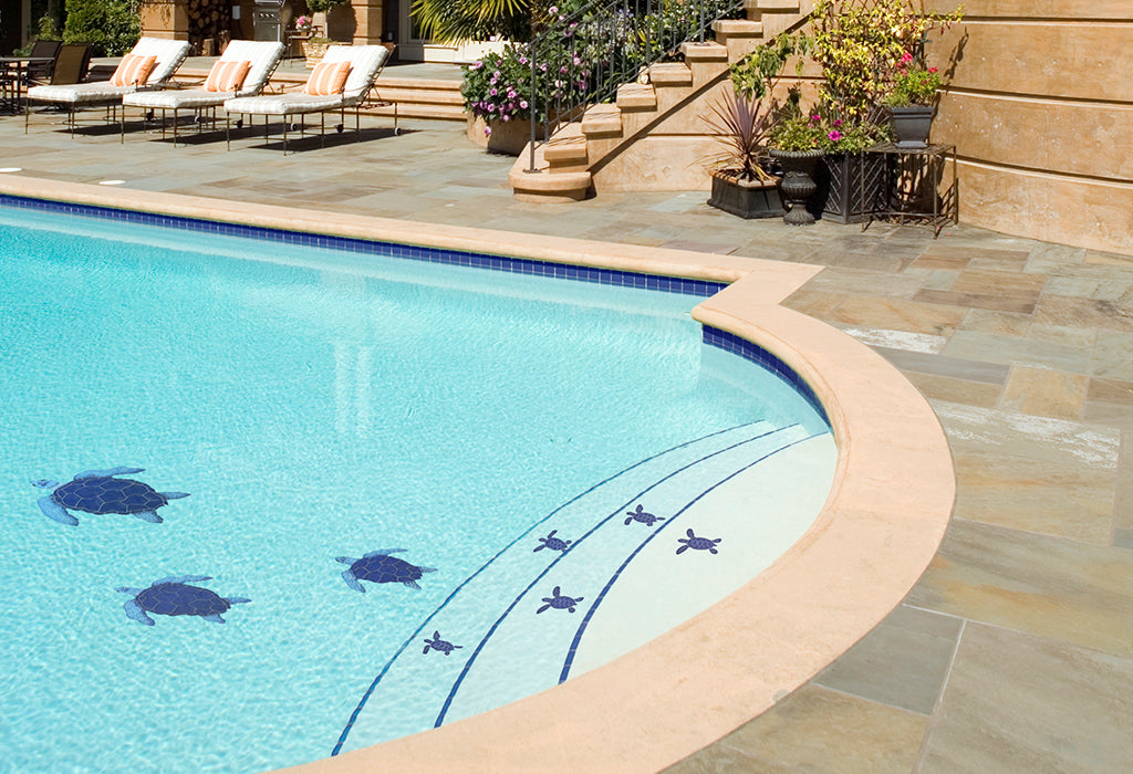 Buy Pool Mosaic Turtles Online | Sea Turtle Mosaic Tiles – AquaBlu Mosaics