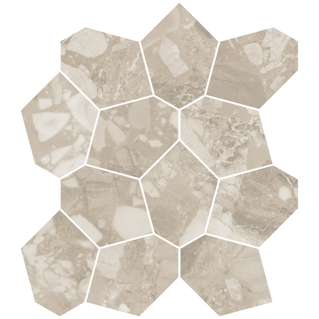 Venice Cream, 1 3/8" x 1 3/8" Porcelain Tile | Terrazzo-Look Tile