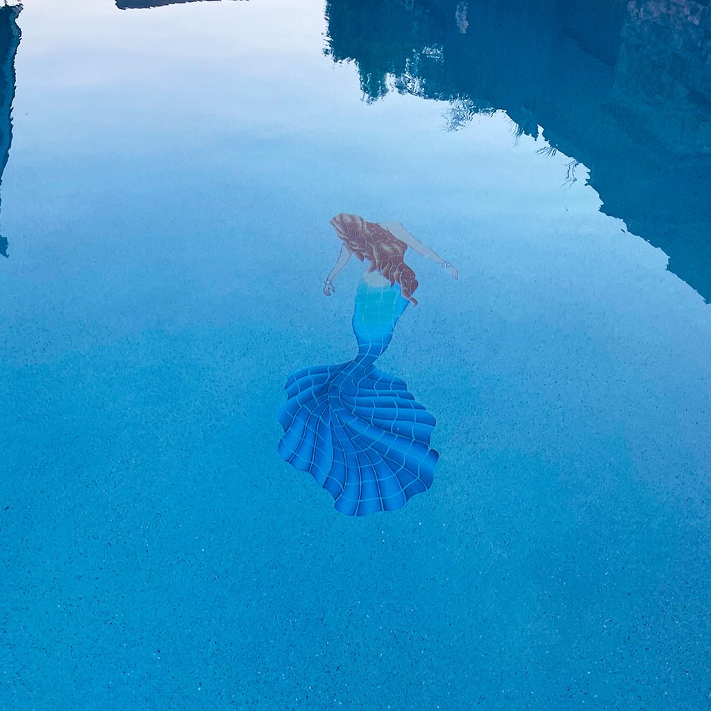 Swimming Mermaid Pool Mosaic | MSWBLUL | Artistry in Mosaics – AquaBlu ...