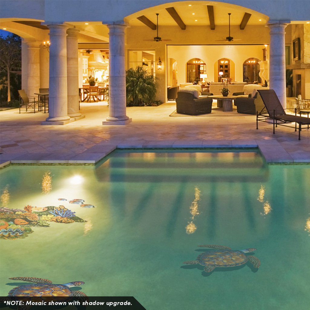 Brown Turtle | PORC-BT10-10 | Pool Mosaic – AquaBlu Mosaics