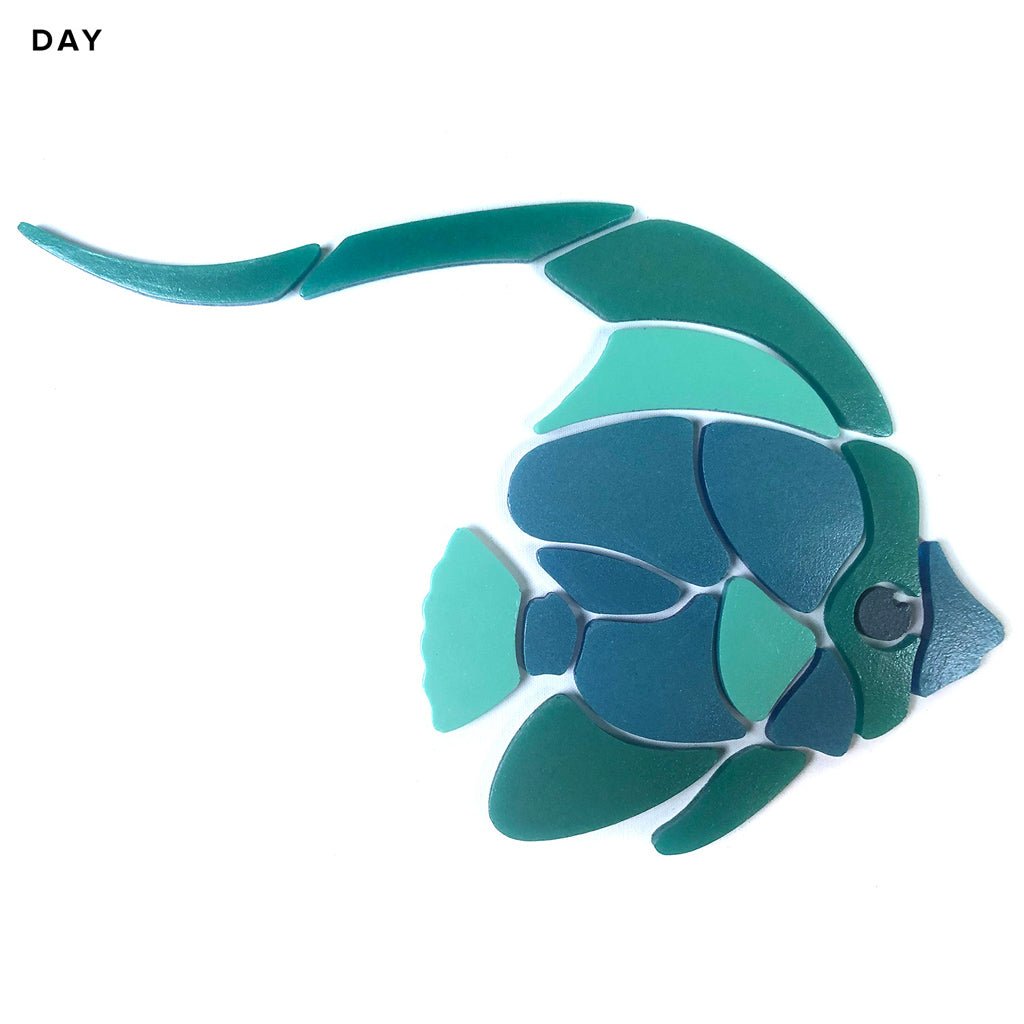 Butterfly Fish Pool Mosaic | Glow in the Dark Pool Tile – AquaBlu Mosaics