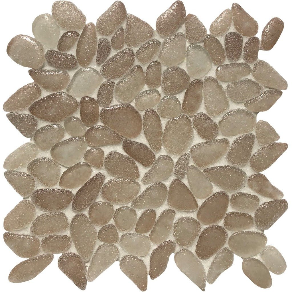 Sandy Beige, Random Mosaic | CETLIROSANDBEIGE | Glass Pool Tile