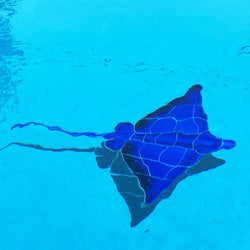 Shark & Ray Pool Mosaics | Shark Pool Tile Mosaics – AquaBlu Mosaics