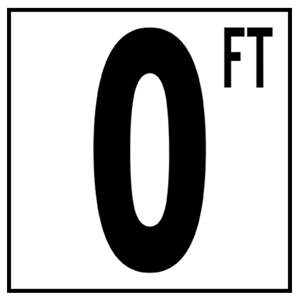 Standard Depth Markers, 5" Numbers with FT | Safety Markers for Pools