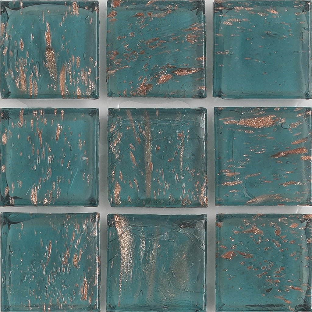 Flourite Aventurina 1x1 Glass Tile | E11.389.05S | American Glass Mosaics