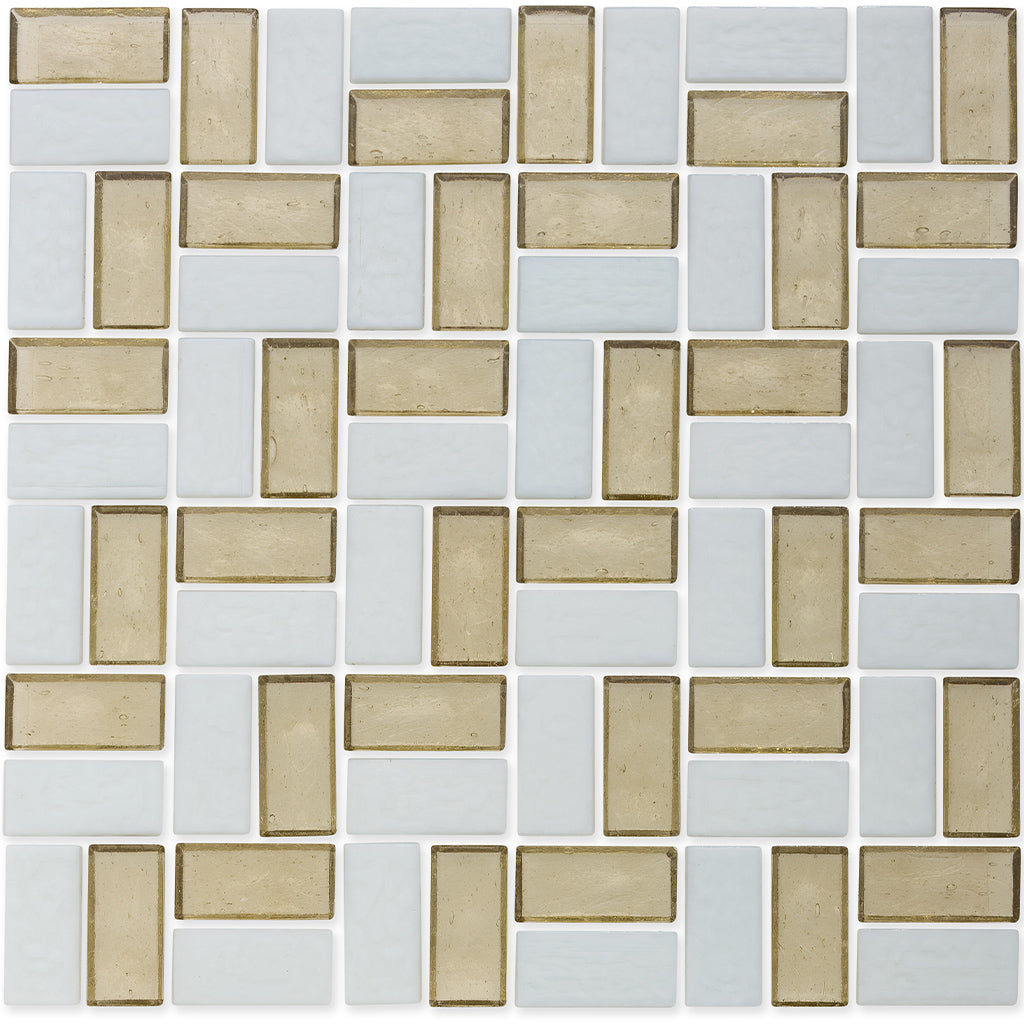 Cream Glass Backsplash