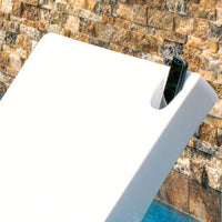 Kai Deep Water Shelf Lounger, White | Pool and Patio Lounge Chair ...