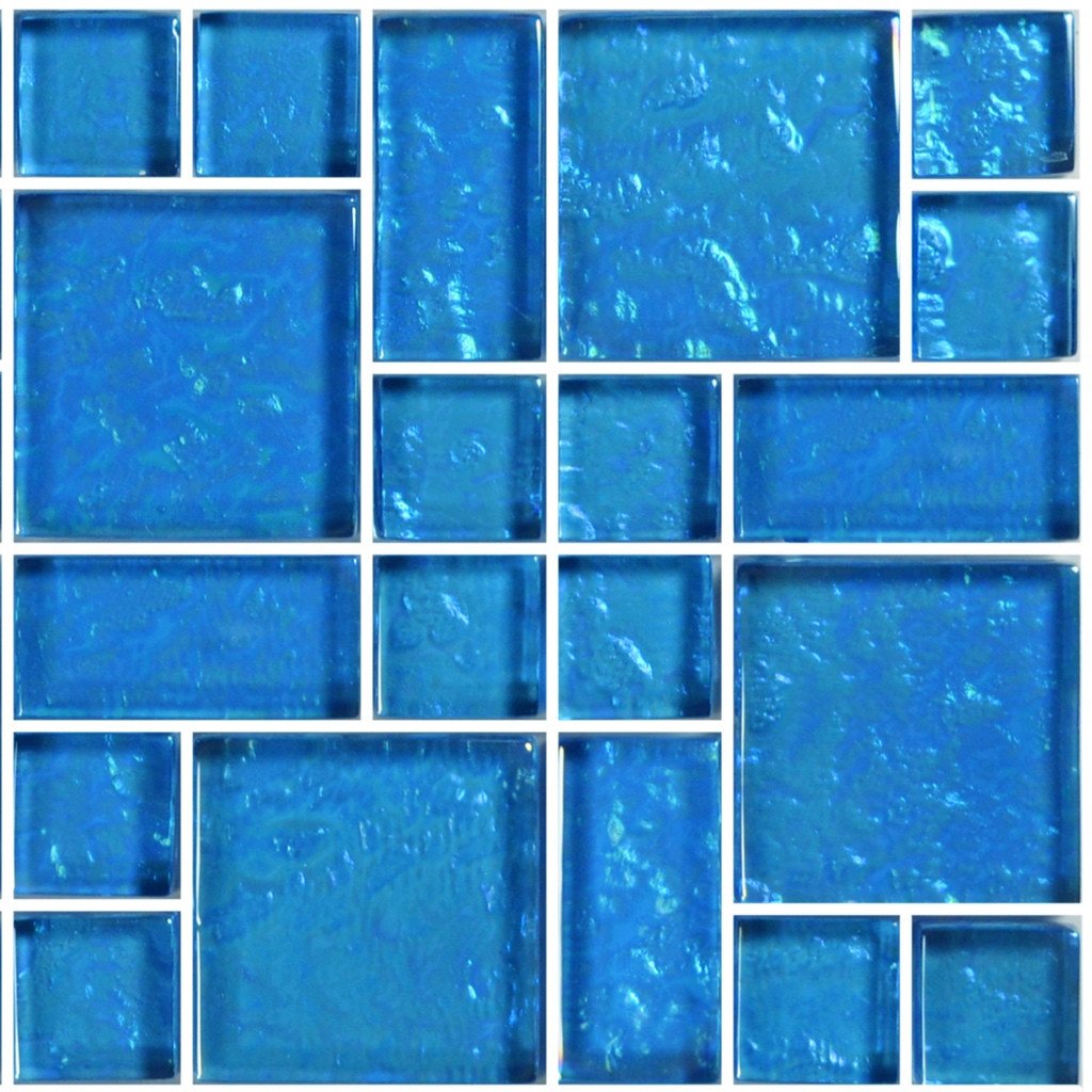 Blue, Mixed Mosaic Pool Tile | GG8M2348B17 | Mosaic Glass Tile ...