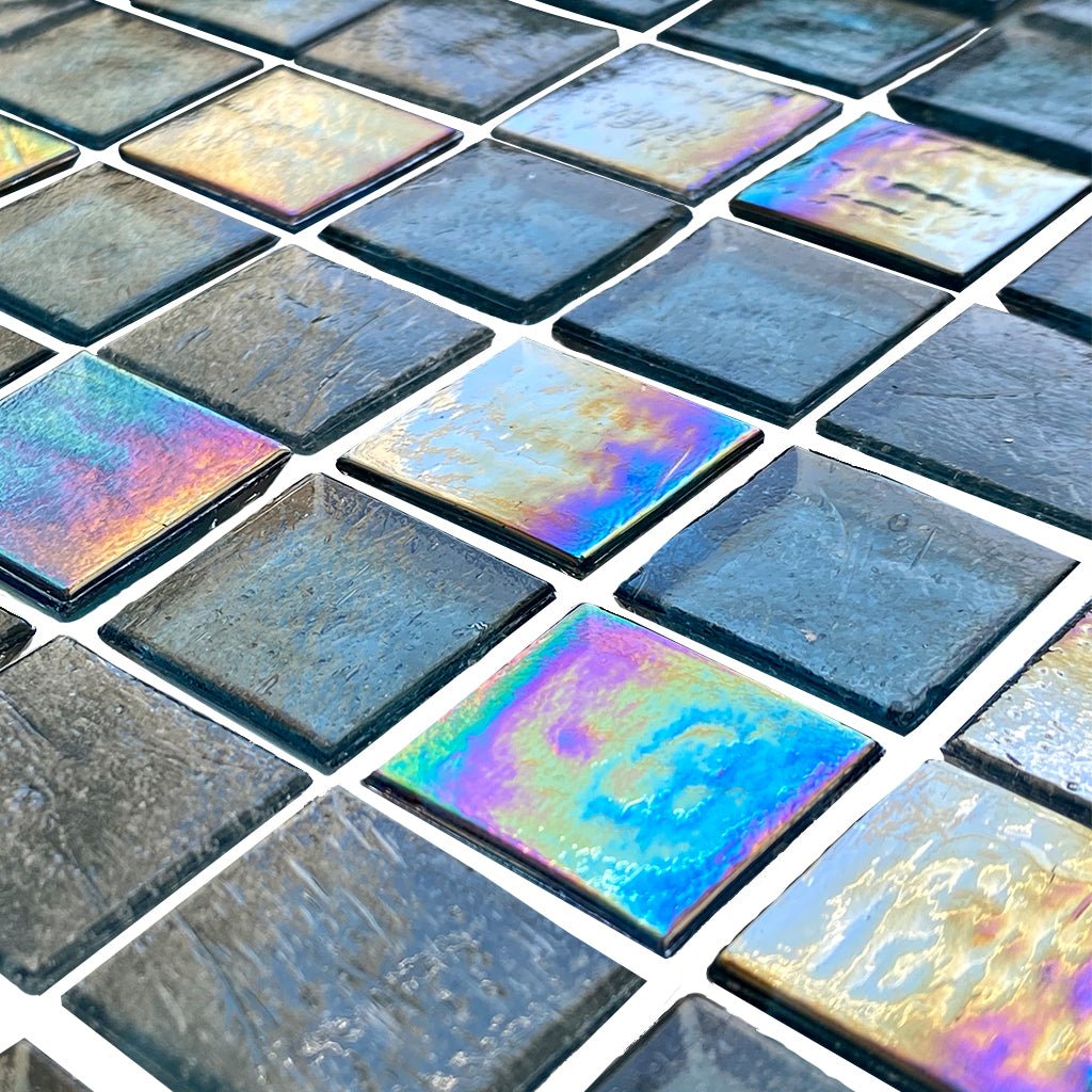 Harbour, 1" x 1" Stacked, Glass Tile | AquaBlu Mosaics Exclusives