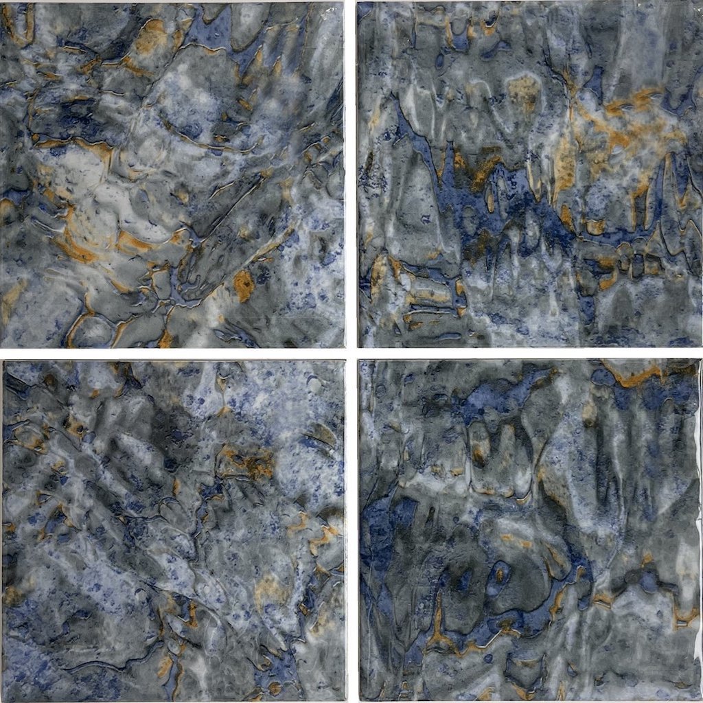 Blue Quartz, 6" x 6" Porcelain Tile | INKA-40 | Fujiwa Pool Tile