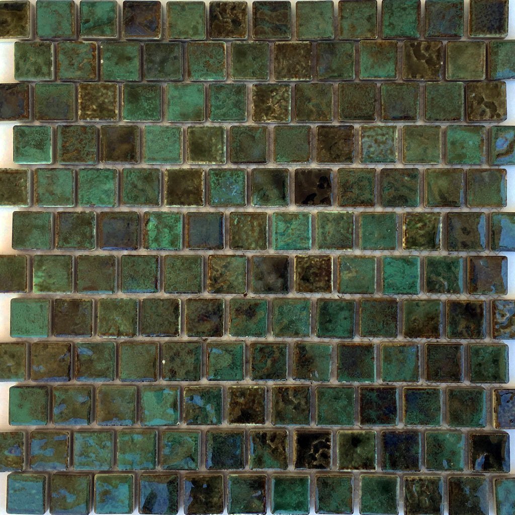Verde, 1" x 1" | JOYA-101 | Fujiwa Porcelain Pool Tile – AquaBlu Mosaics