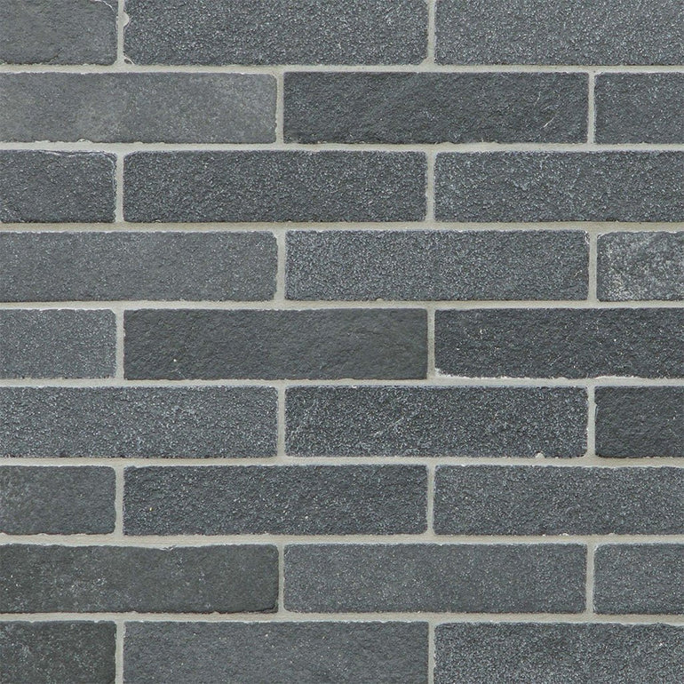 Lime Black, 2" x 8" Thin Brick | LIMLIMBLK0208T | Stone Tile – AquaBlu ...