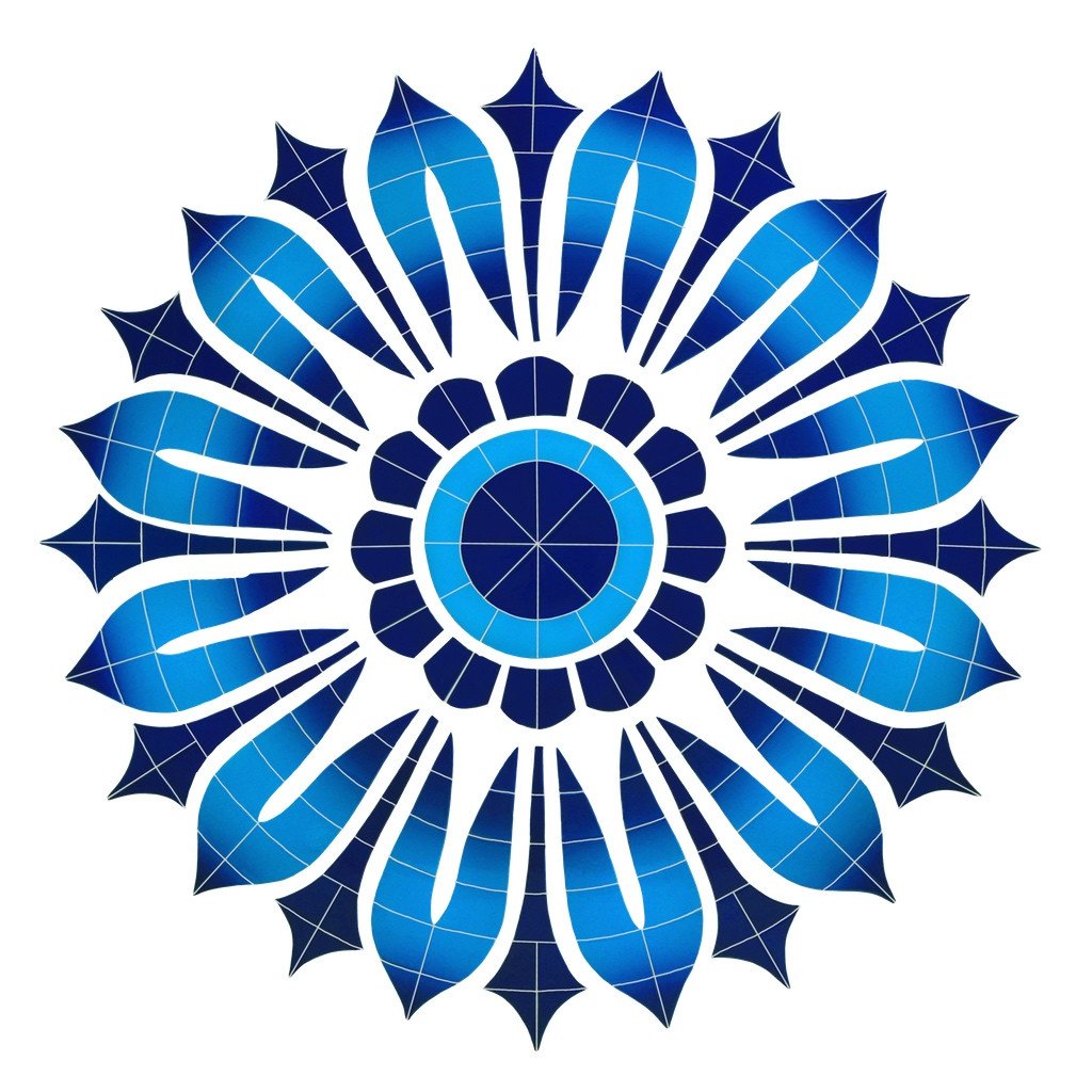 Provincial Medallion | MPRBLUL | Pool Mosaic – AquaBlu Mosaics