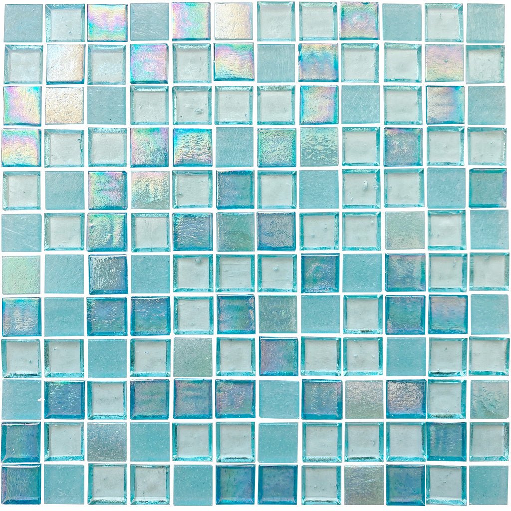 Amalfi, 1" x 1" Stacked, Glass Tile | AquaBlu Mosaics Exclusives