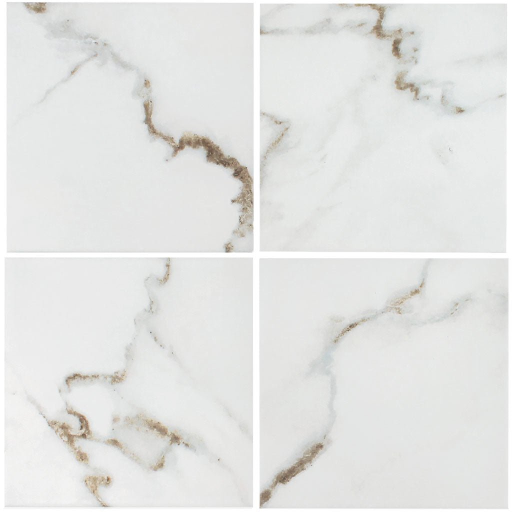 Calacatta, 6" x 6" Porcelain Tile | ESTMASSCALA66 | Aquatica Tile ...