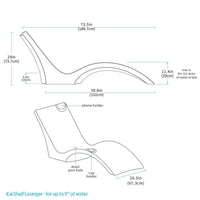 Kai Shelf Lounger, White | Pool Lounge Chair by Floating Luxuries ...