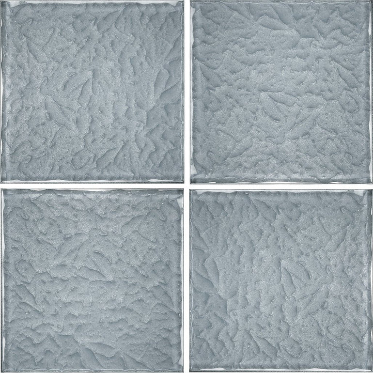 Gray 6" x 6" Glass Tile | MS866K7 | Pool Tile – AquaBlu Mosaics