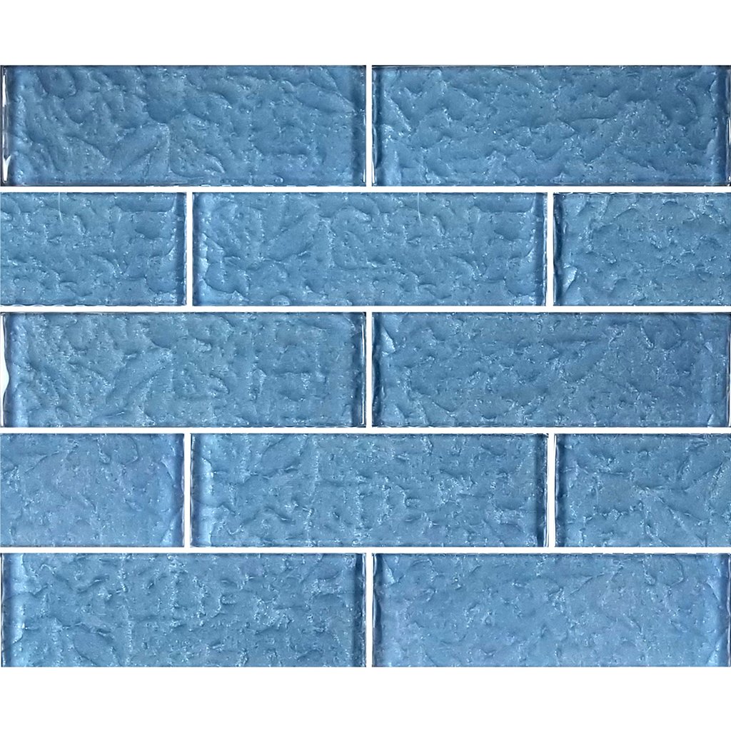 Steel Blue 2" x 6" Glass Subway Tile | MS826B2 | Pool Tile