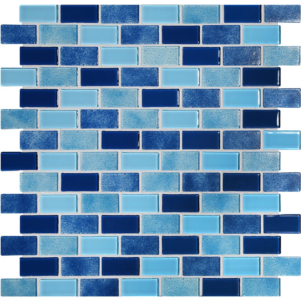 High Tide Natural, 3/4" x 1-5/8" Glass Pool Tile | Murrine Mosaics ...