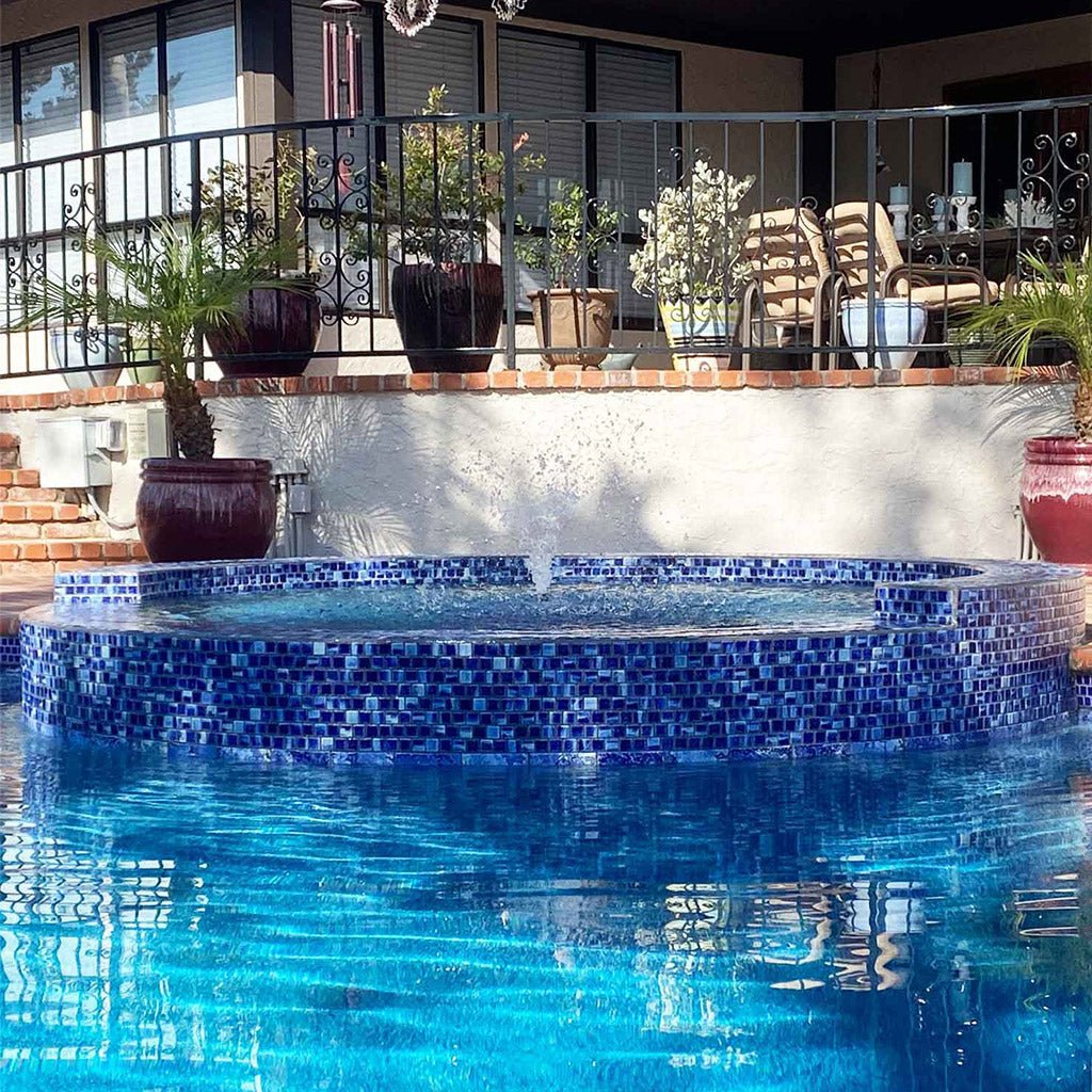 Wave Crest, 1-1/8" x 1-1/8" | NAMI-152 | Porcelain Pool Tile – AquaBlu ...