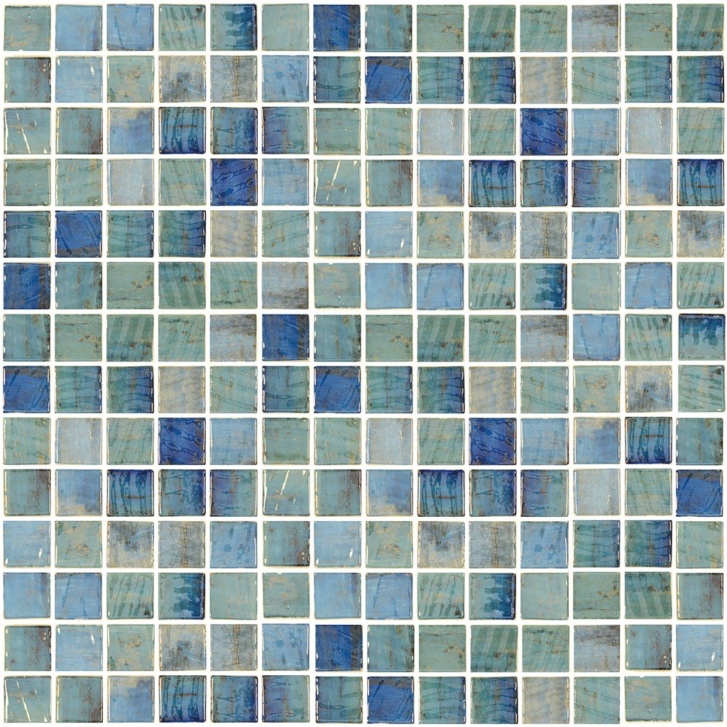 Forest Blue, 1" x 1" | ONIVANGFORESTBL1 | Aquatica Glass Pool Tile ...