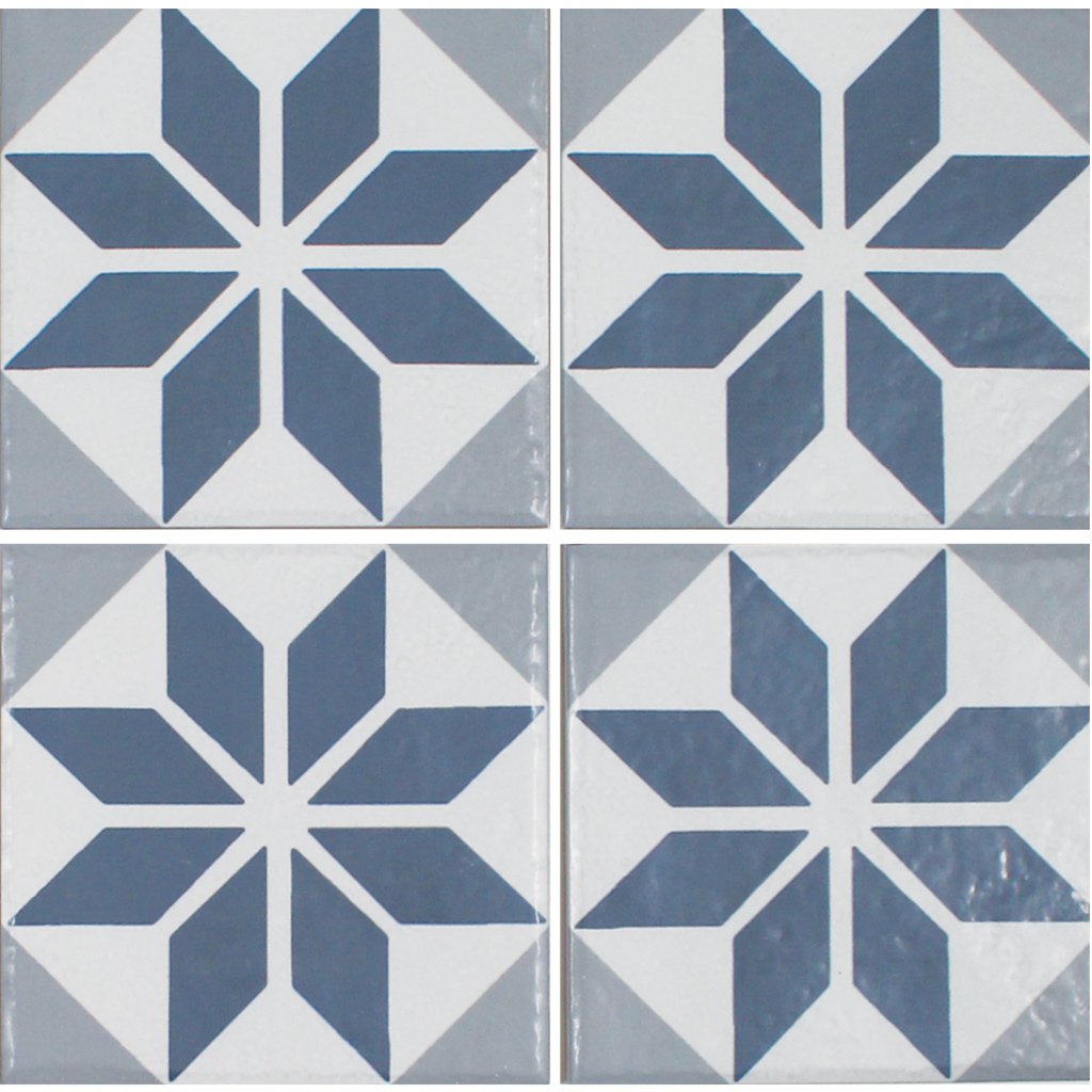 Azul 6" x 6" Patterned Tile | OSEANCIAZUL6A | Porcelain Pool Tile ...