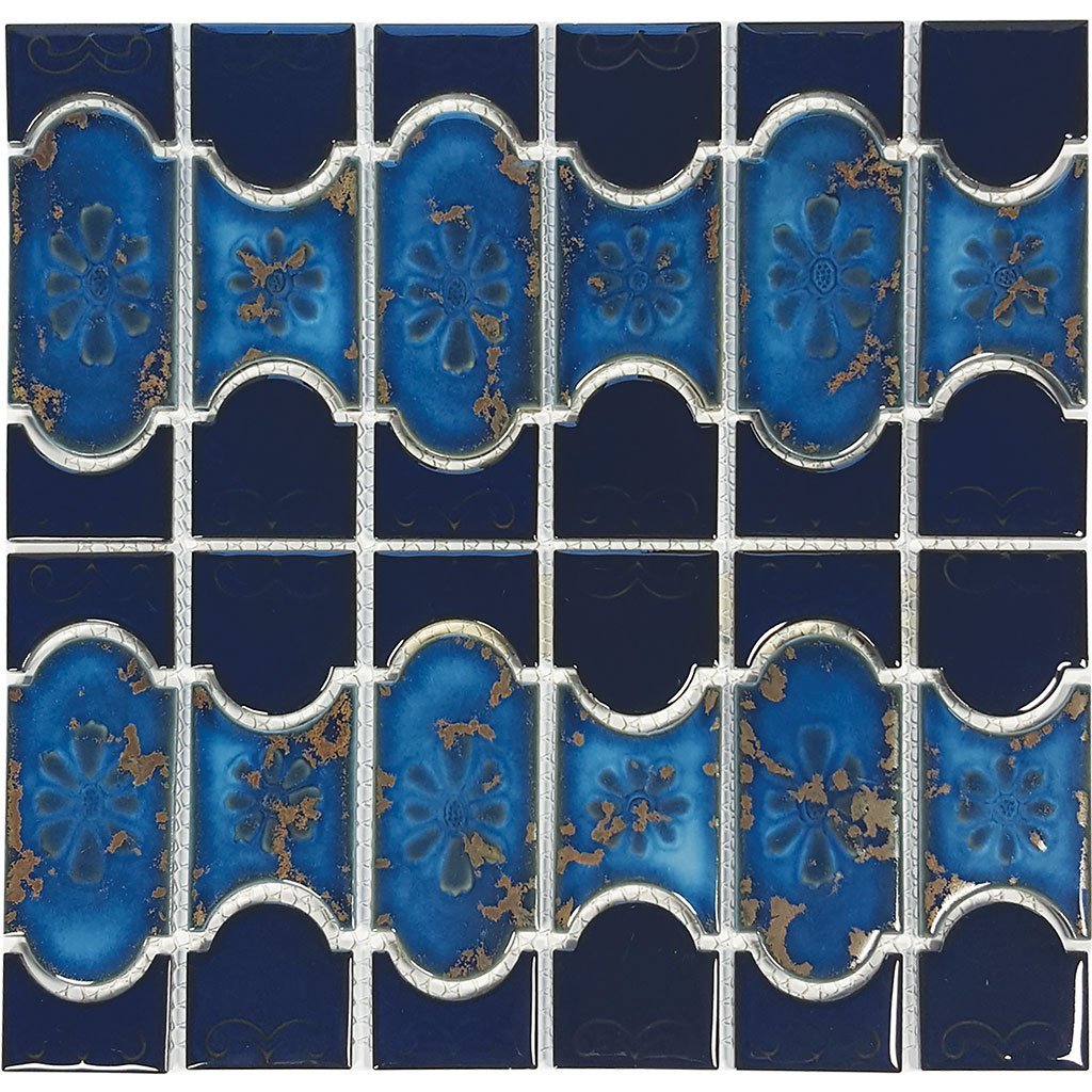 Cobalt Mosaic Tile | POWPLBUE2440SPT | Aquatica Porcelain Pool Tile
