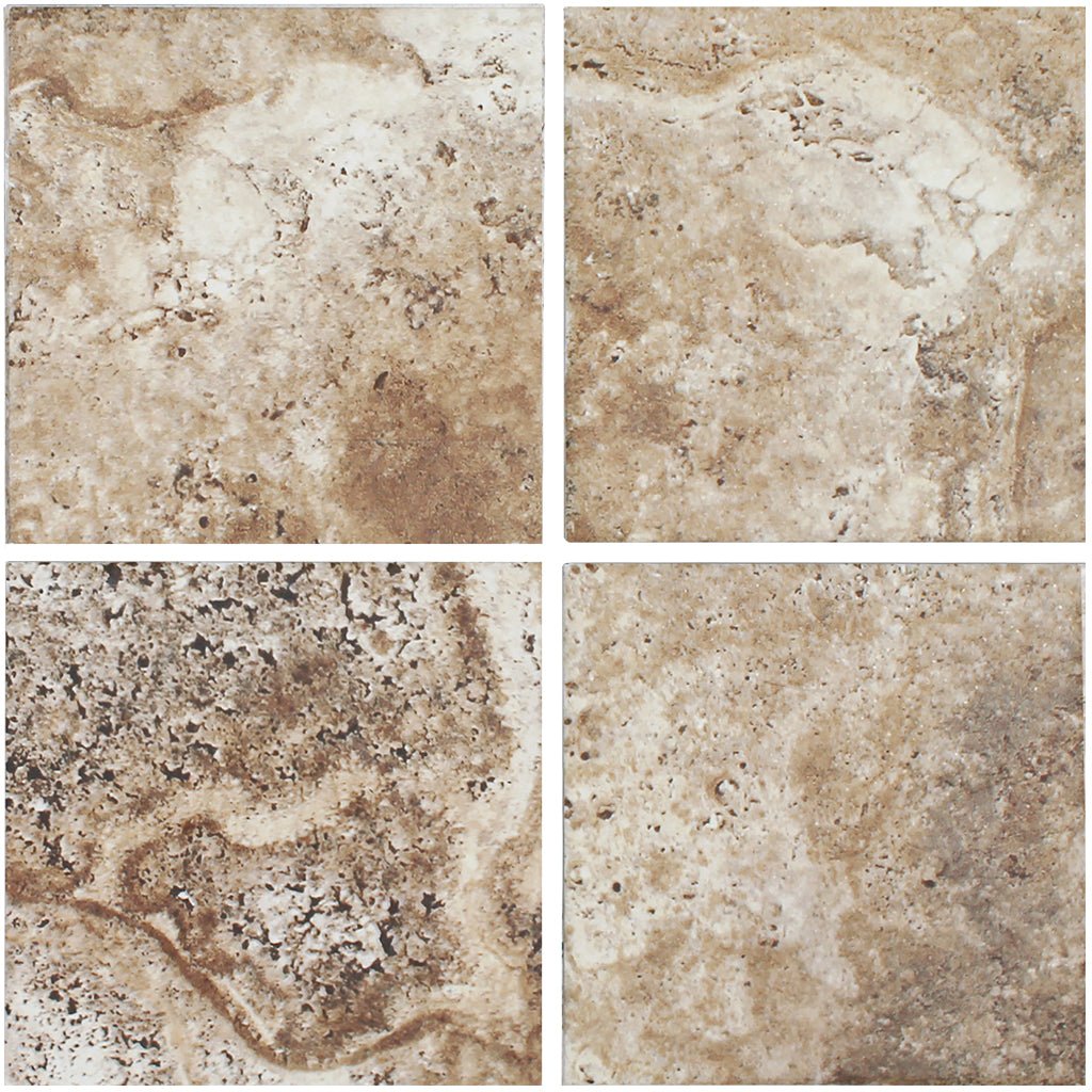 Scavo Noce, 6" x 6" Tile I ESTSCAVNOCE6 | Porcelain Tile – AquaBlu Mosaics