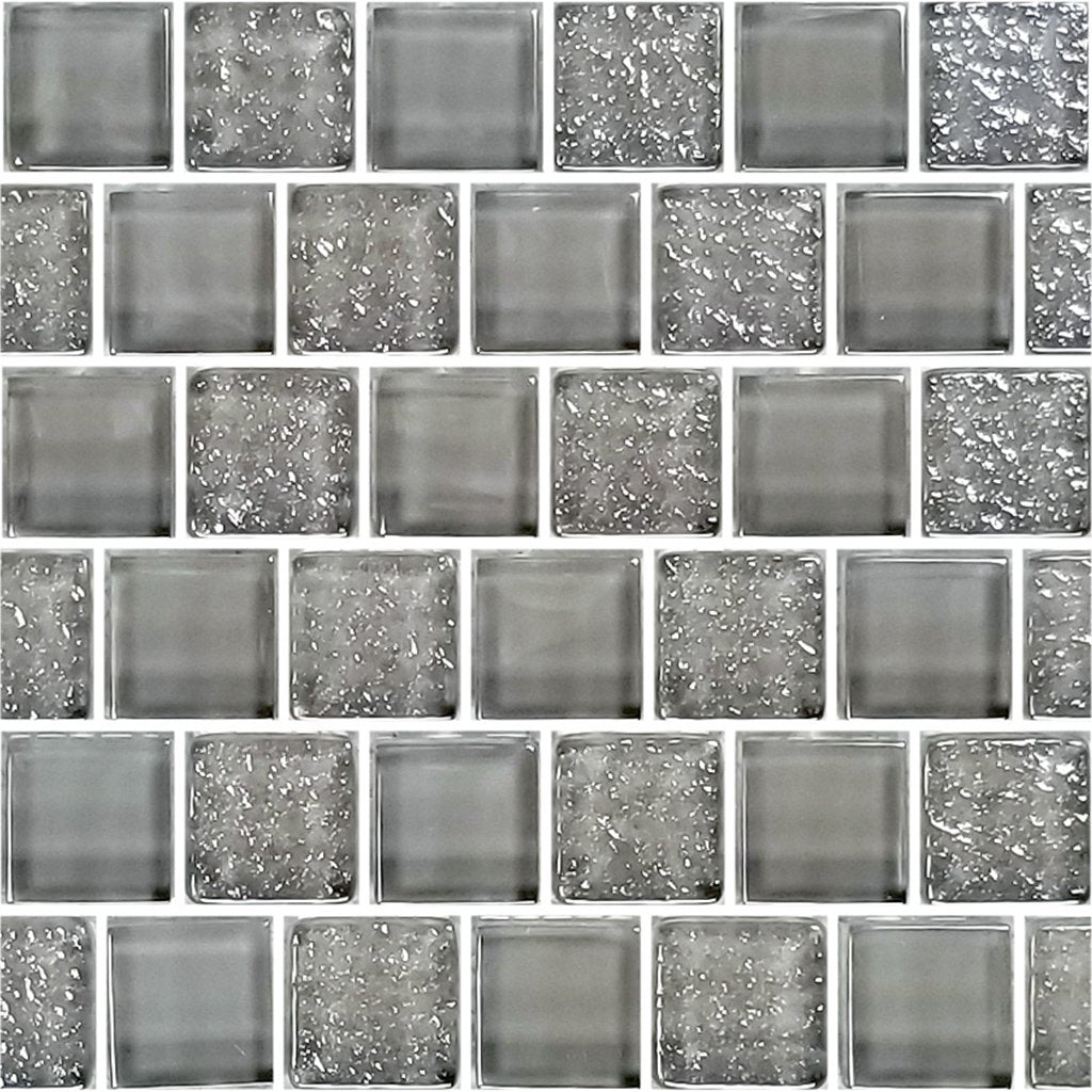 Gray, 1" x 1" Glass Mosaic Tile | SS82323K2 | Signature Series ...