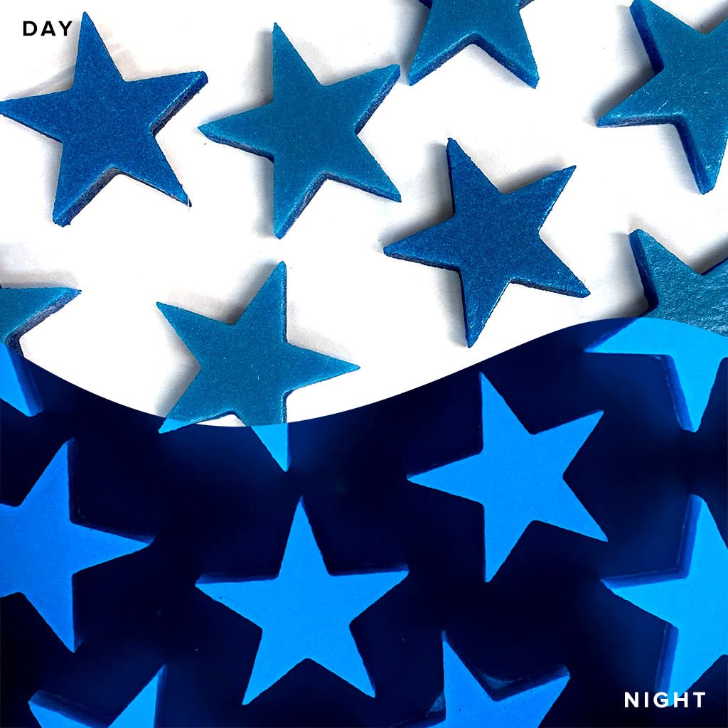 Stars, 2" | Glow in the Dark Pool Mosaics | Element Glo – AquaBlu Mosaics