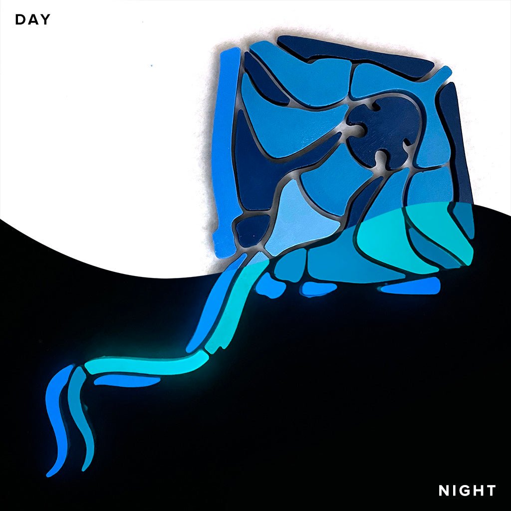 Stingray #2, Small | STING2-S | Glow in the Dark Pool Mosaic – AquaBlu ...
