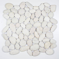 White Timor - Pebble Tile | Pebbles Series | Natural Stone Mosaics ...