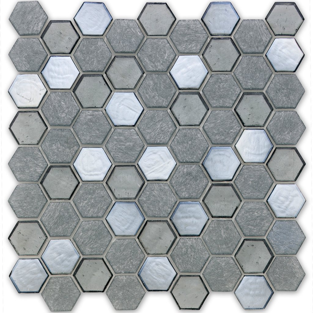 Moonlight, Hexagonal Glass Tile | E1XMOONXXS | American Glass Mosaics