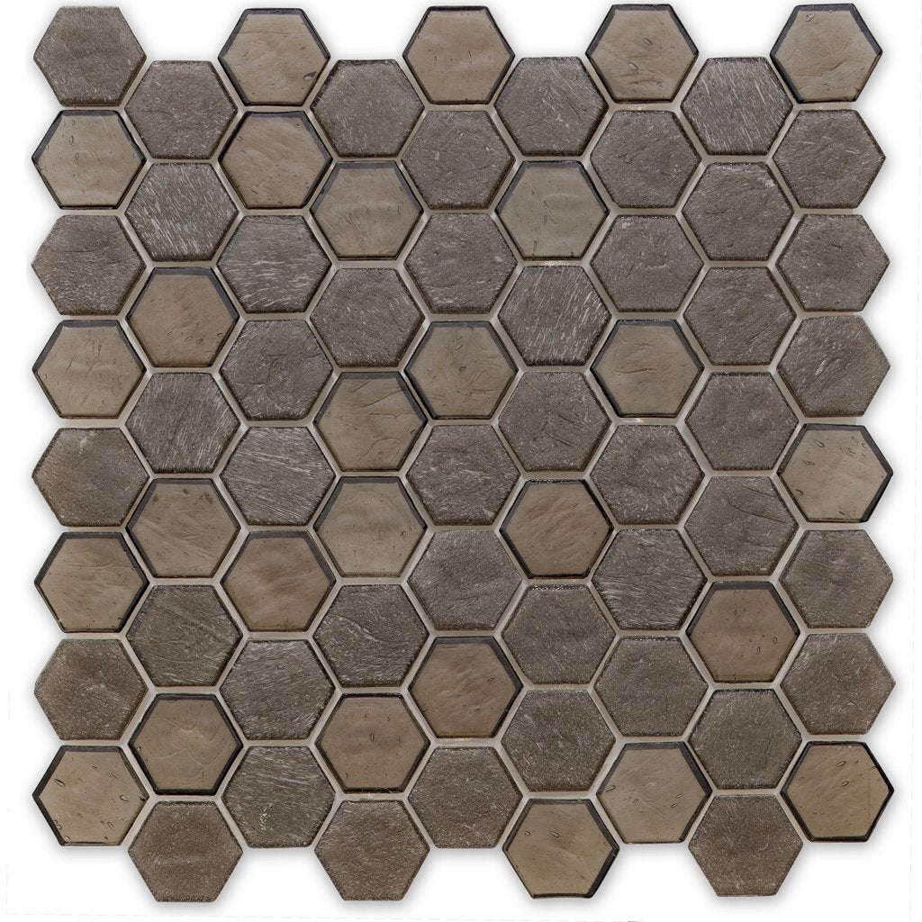 Northern, Hexagonal Glass Tile | E1XNORTXXS | American Glass Mosaics