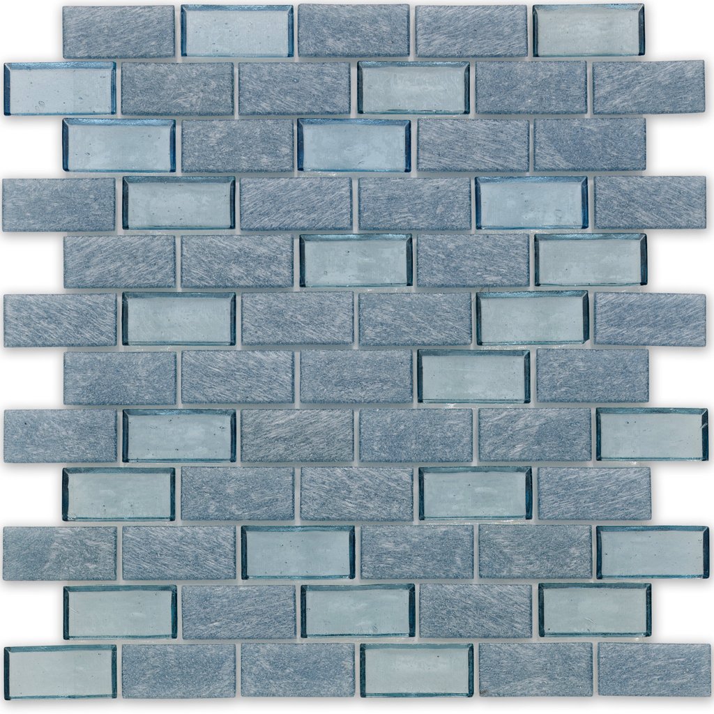 Wave, 1" x 2" Glass Mosaic Tile | E12WAVEXXB | American Glass Mosaics