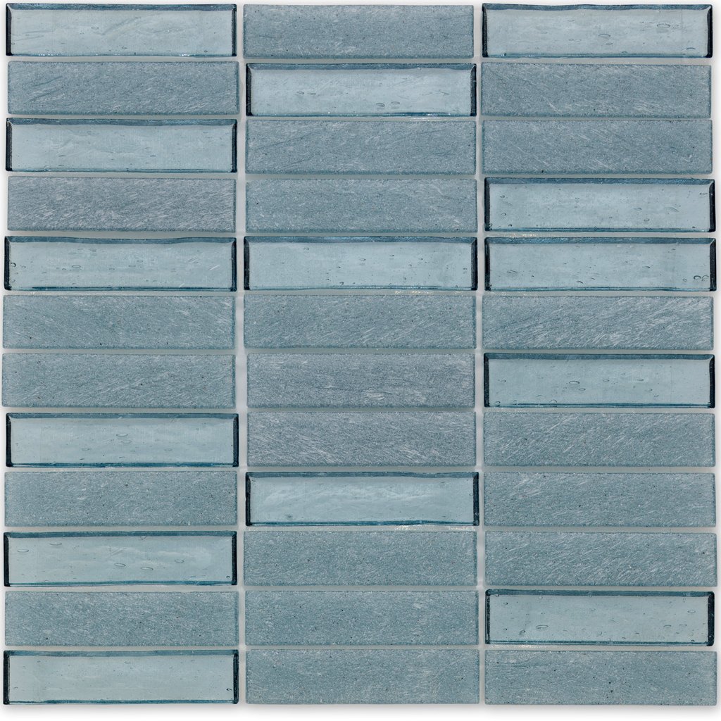 Wave, 1" x 4" Glass Mosaic Tile | E14WAVEXXS | American Glass Mosaics ...