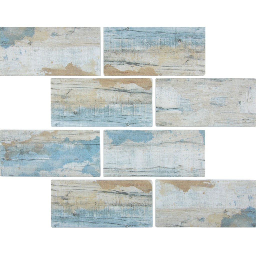 Bay, 3" x 6" | TASBARKBAY36 | Aquatica Glass Pool Tile
