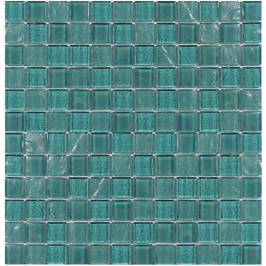 Greenstone 1" x 1" Mosaic Tile | TASTREAGREENST1 | Glass Tile