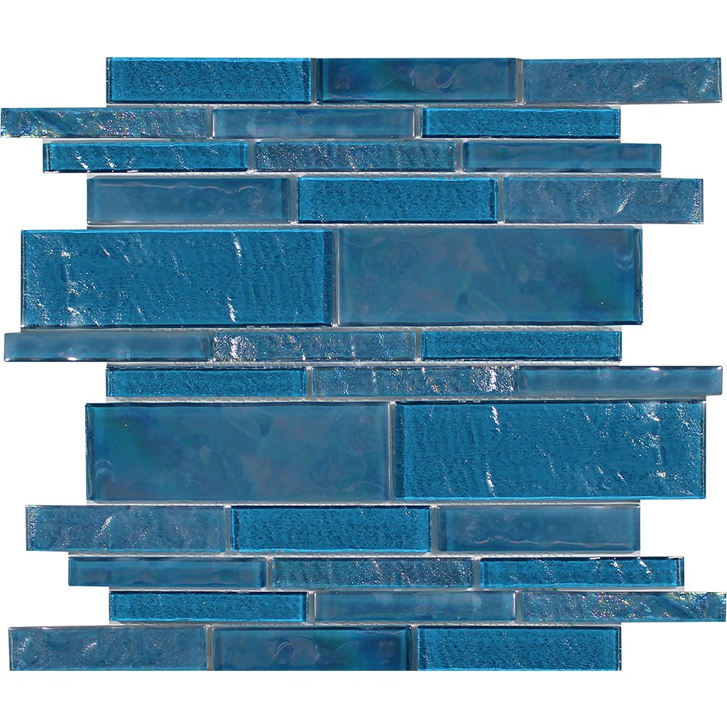 Topazstone Linear Mosaic Tile | TASTREATOPAZSTML | Glass Tile