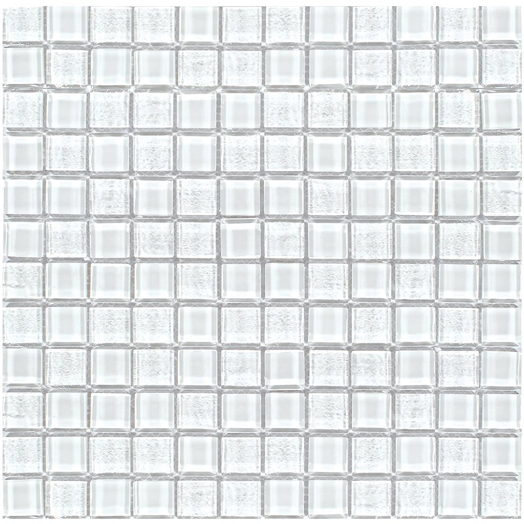 Whitestone 1" x 1" Mosaic Tile | TASTREAWHITEST11 | Glass Tile ...