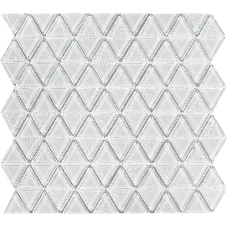 Whitestone, Triangle Mosaic Tile | TASTRIAWHITEST | Glass Tile ...