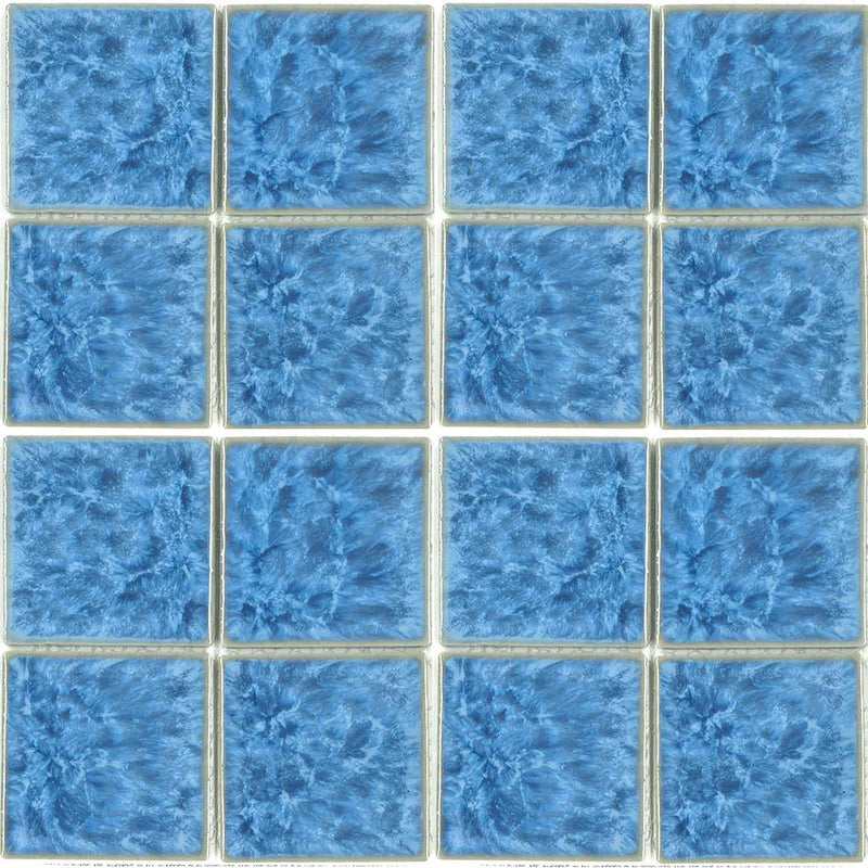 Crystal Blue, 3" x 3" | TITAN-331 | Fujiwa Porcelain Pool Tile ...