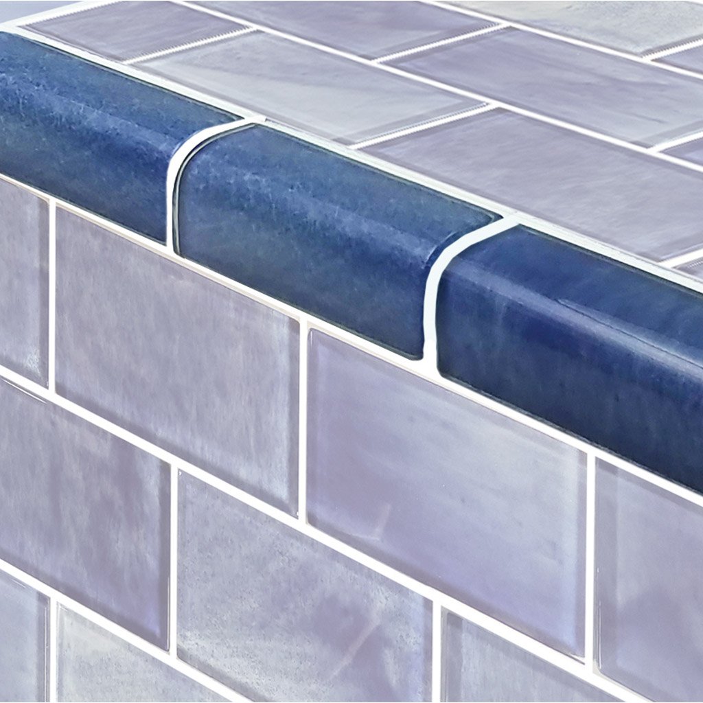 Stratus Blue, 2" x 4" Glass Trim Tile | TRIM-GS84896B1 | Pool Tile ...