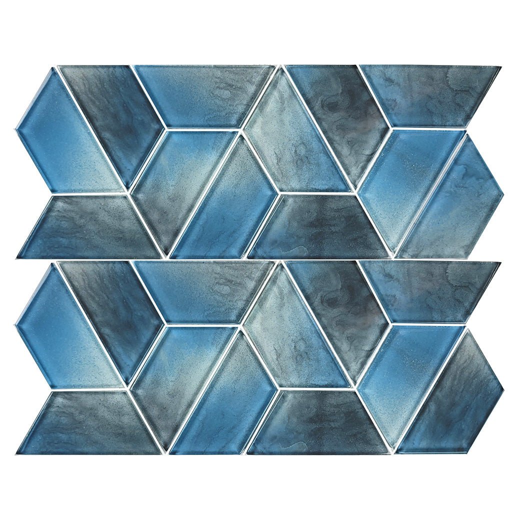 Morning Fog, 2" x 4" Mosaic Tile | TZ824B1 | Glass Pool Tile – AquaBlu ...