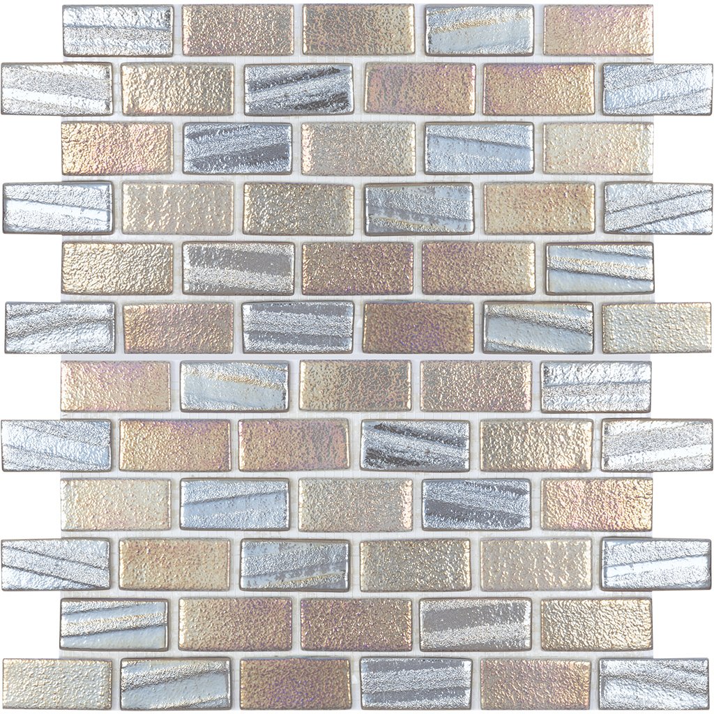 Grey 1" x 2" Mosaic Tile | VIDILLUGREY12 | Aquatica Glass Pool Tile