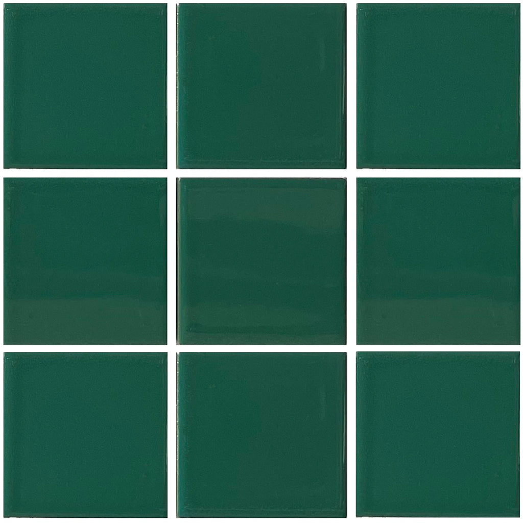 Hunter Green, 3" x 3" | VIP-711 | Fujiwa Porcelain Pool Tile – AquaBlu ...