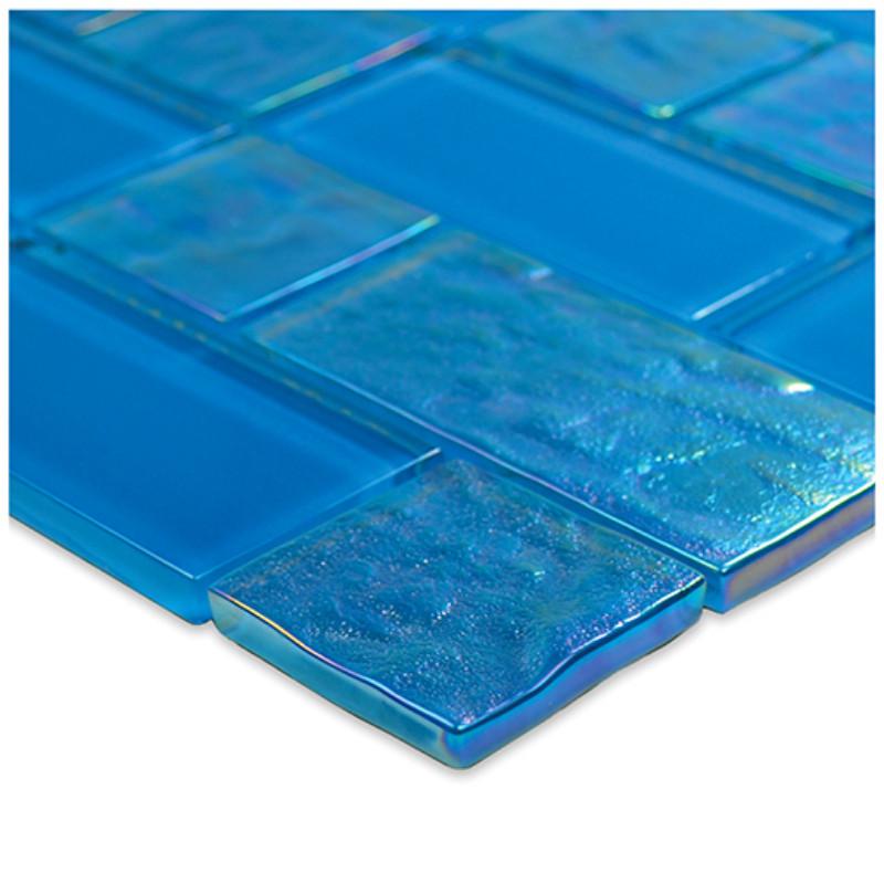 Azure, Mixed Tile | GT8M4896B12 | Mosaic Glass Tile – AquaBlu Mosaics